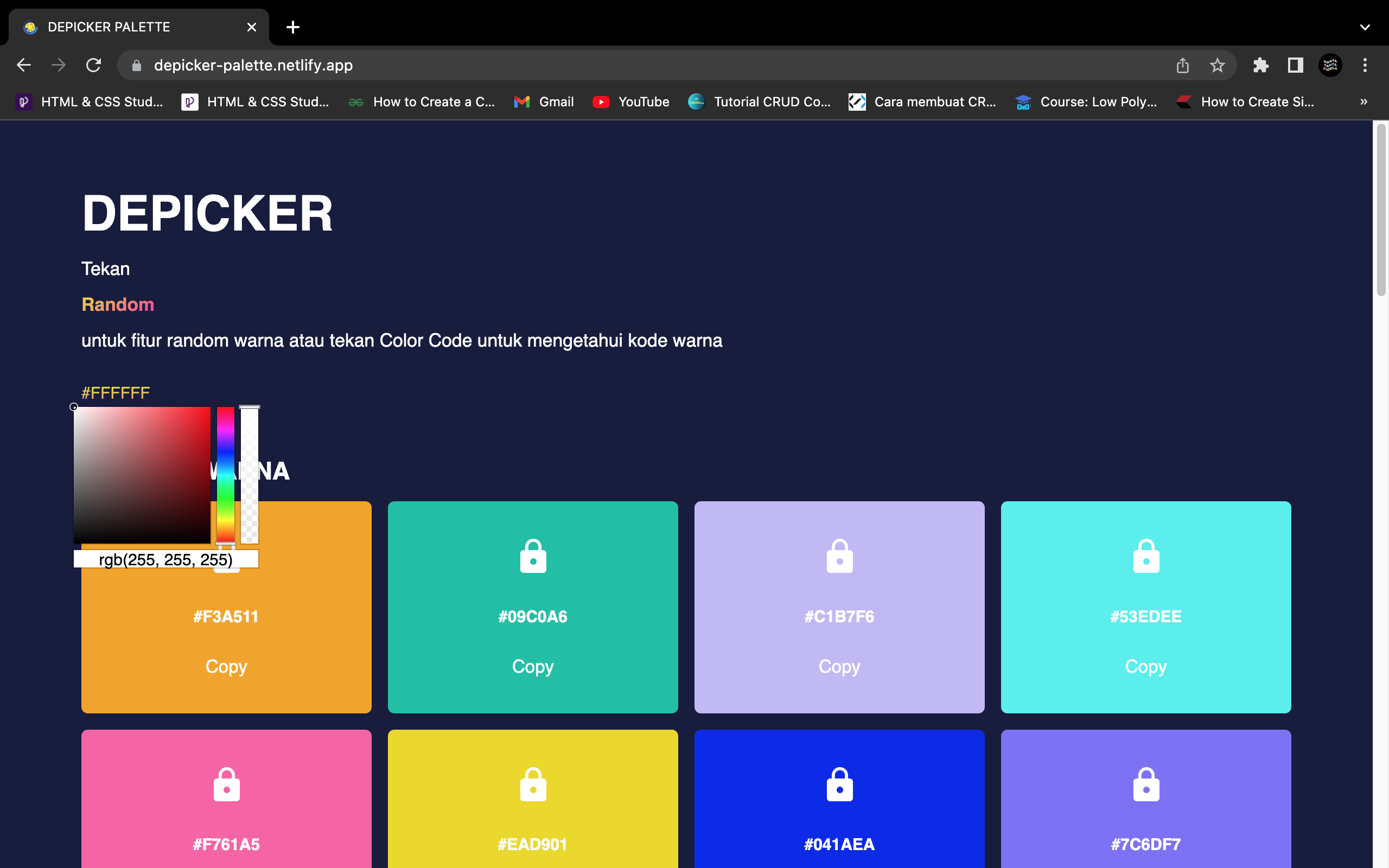 GitHub - FidelaAzzahra/depicker_palette: Website ini merupakan website yang dapat membantu ...