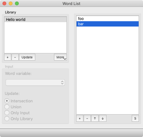 New widget: Word list · Issue #630 · biolab/orange3-text · GitHub