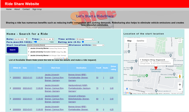GitHub - wangyat15/RideShare: Ride Share Website Project