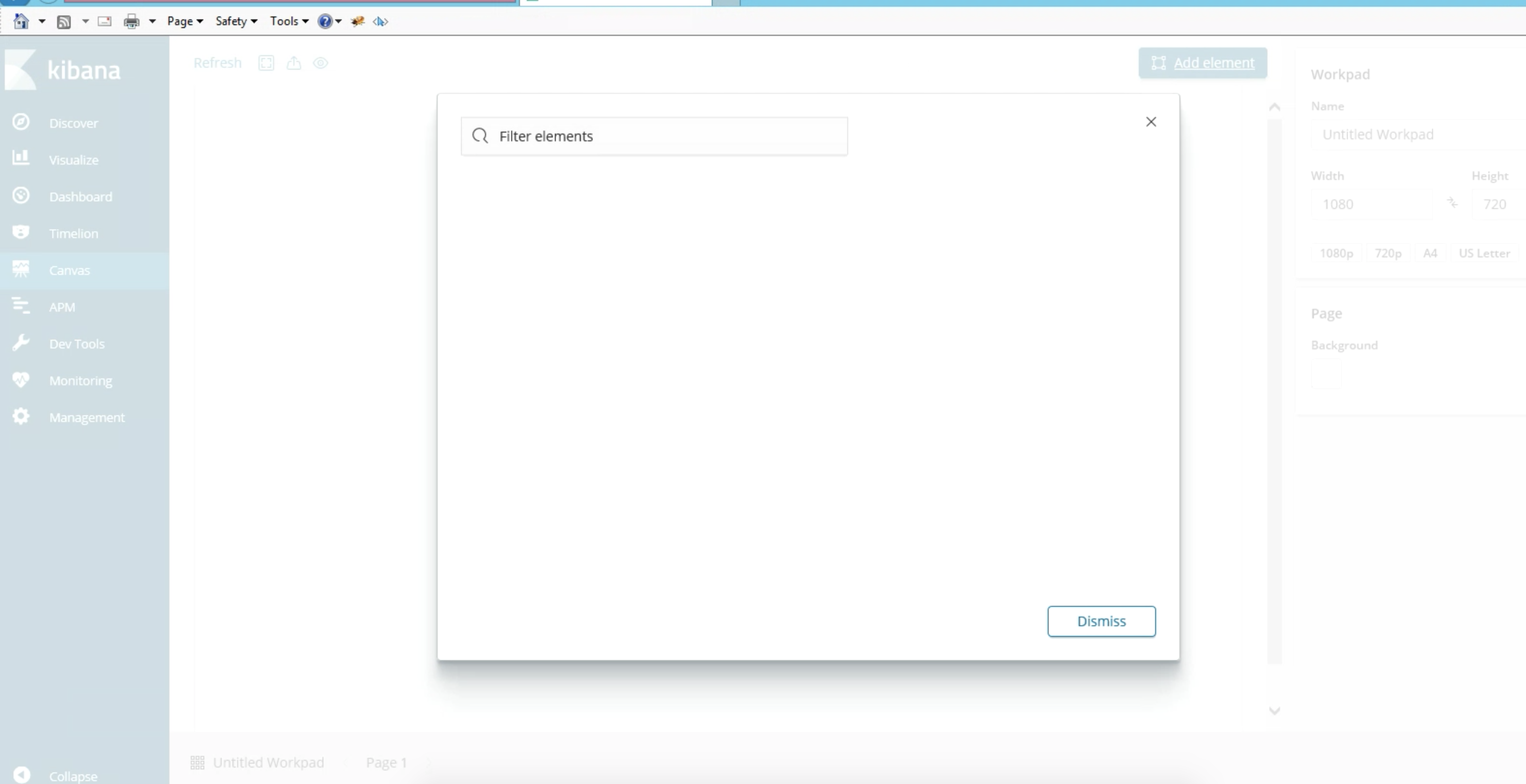 Canvas: No elements in chooser in IE 11 · Issue #23548 · elastic/kibana ...