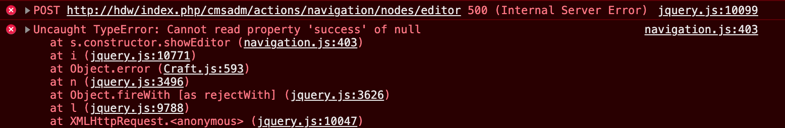 Node Editor 500 Error · Issue #232 · verbb/navigation · GitHub