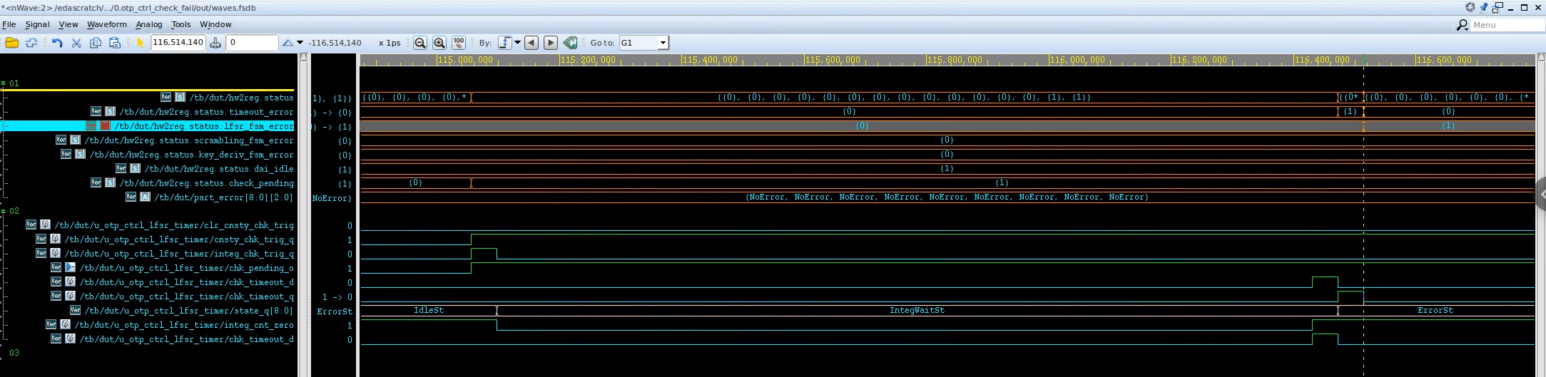 [otp_ctrl] otp_check failures and error status · Issue #5497 · lowRISC/opentitan · GitHub