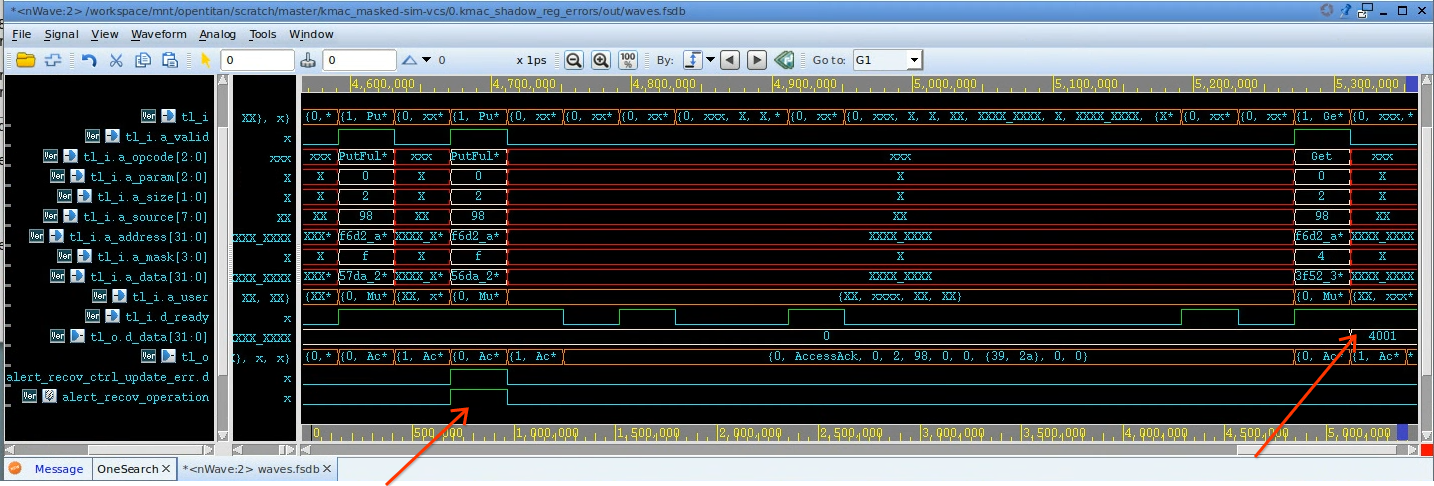 [kmac] shadow reg recoverable error status bit does not stay high for more than a cycle · Issue ...