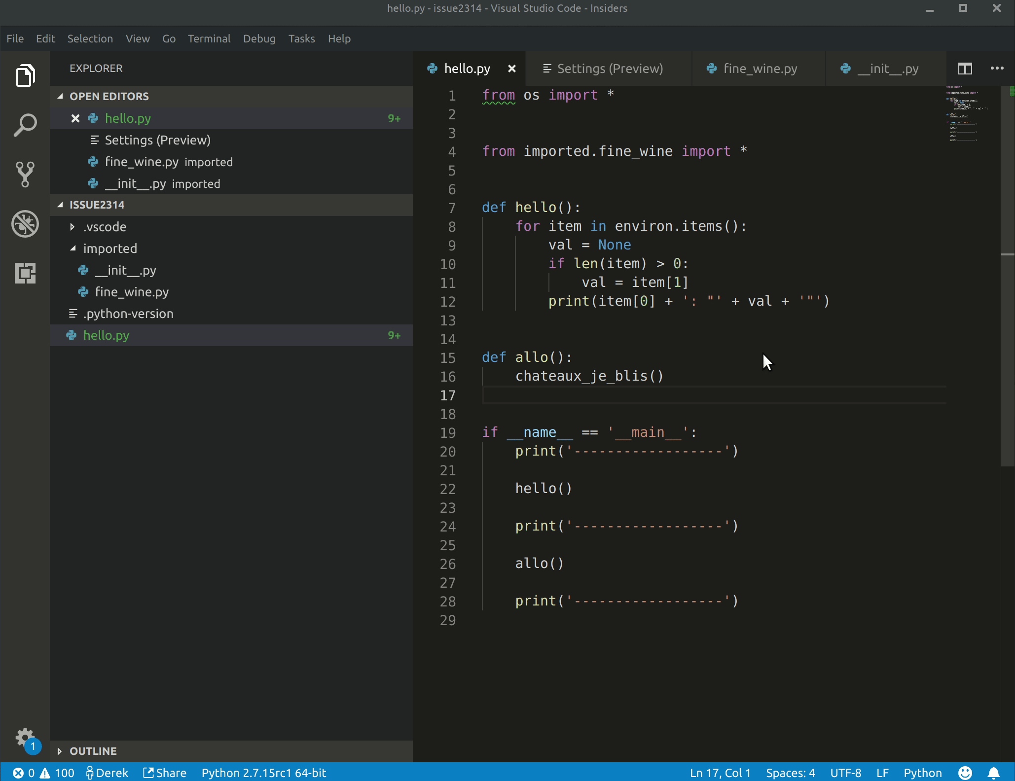 Go To Definition Has A Problem With Imports · Issue 2314 · Microsoftvscode Python · Github