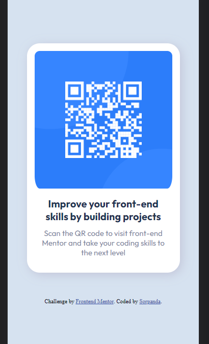 GitHub - Sorpanda/QR-code-challenge: A challenge from the Front-end Mentor website. My first ...