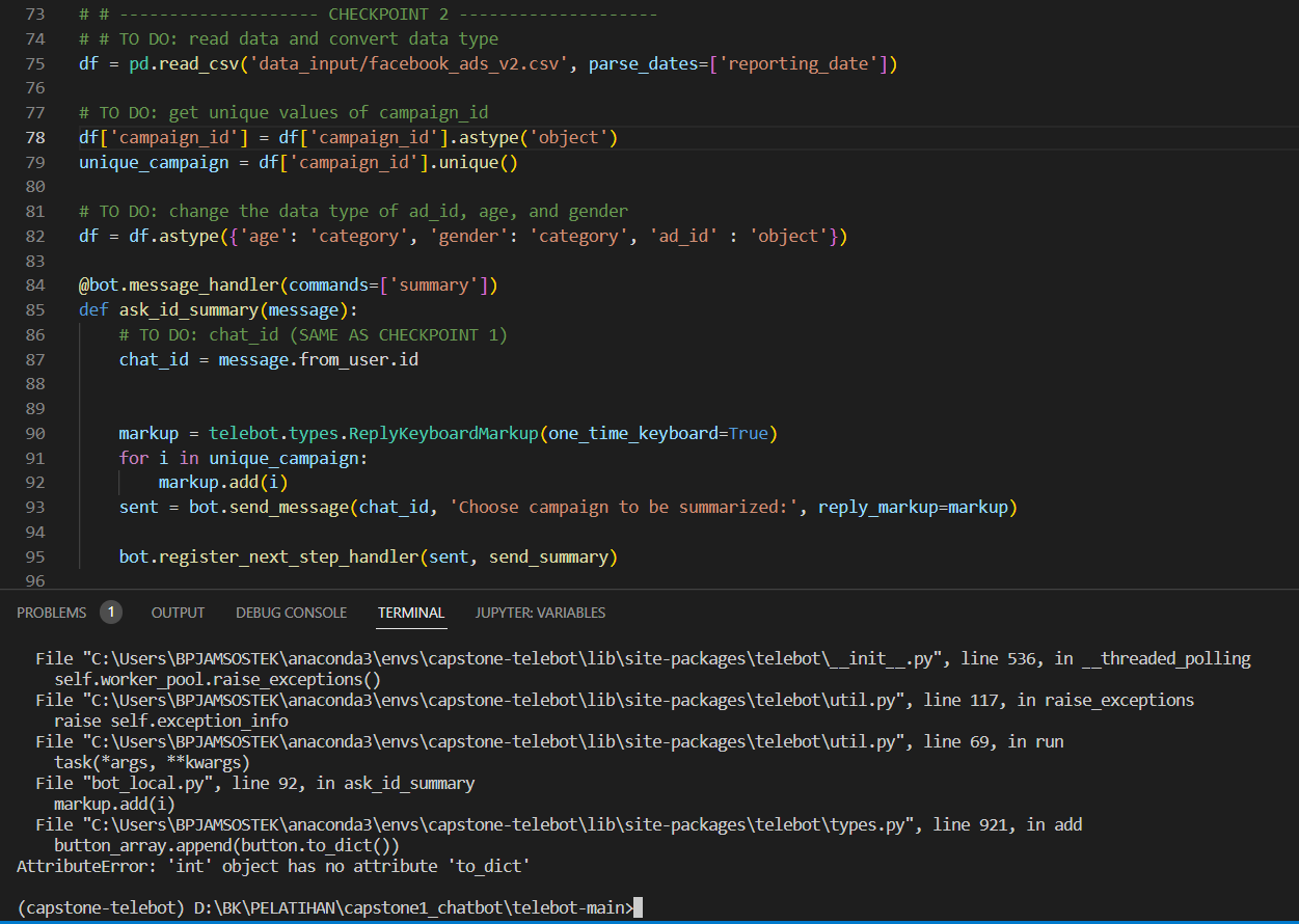 capstone telegram chatbot error object has no attribute · teamalgoritma community · Discussion ...