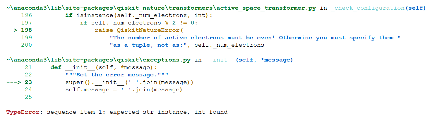 Type error when the wrong number of electrons is used in ActiveSpacetransform · Issue #207 ...