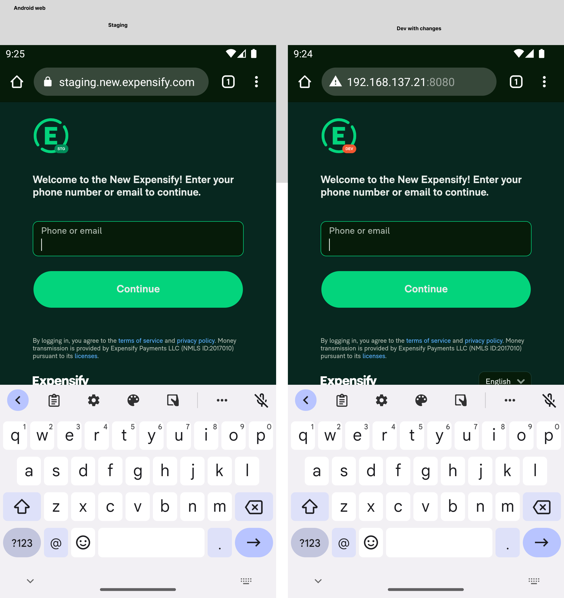 [$2000] Login page content jumps when the connection status is changed · Issue #13876 ...