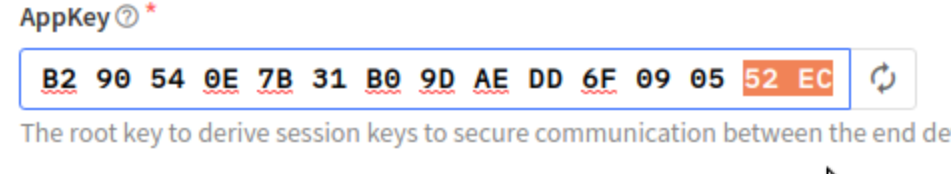App Key text field is too narrow · Issue #3784 · TheThingsNetwork/lorawan-stack · GitHub