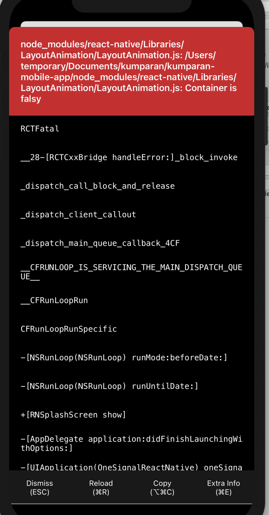 Container is falsy in LayoutAnimation · Issue #30581 · facebook/react-native · GitHub