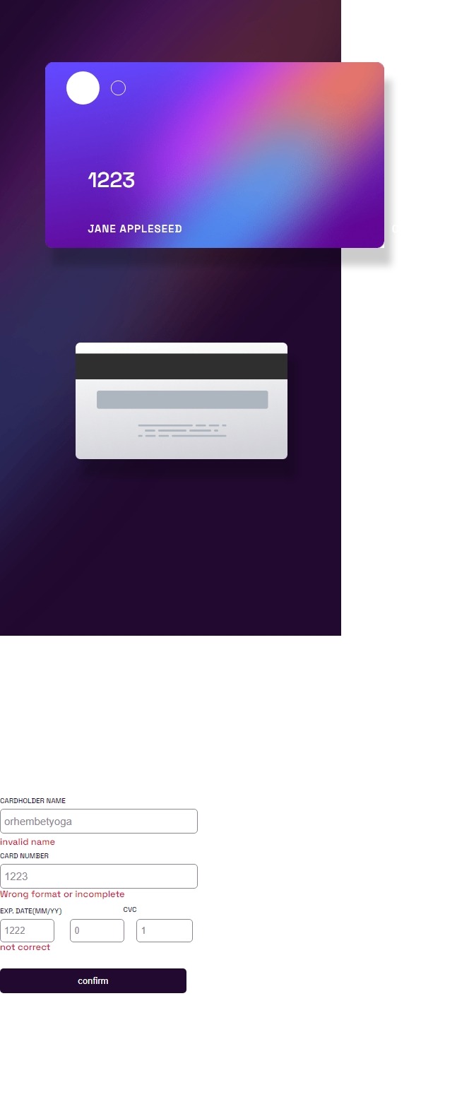 GitHub - OONelson/interactive-card-details-form-main