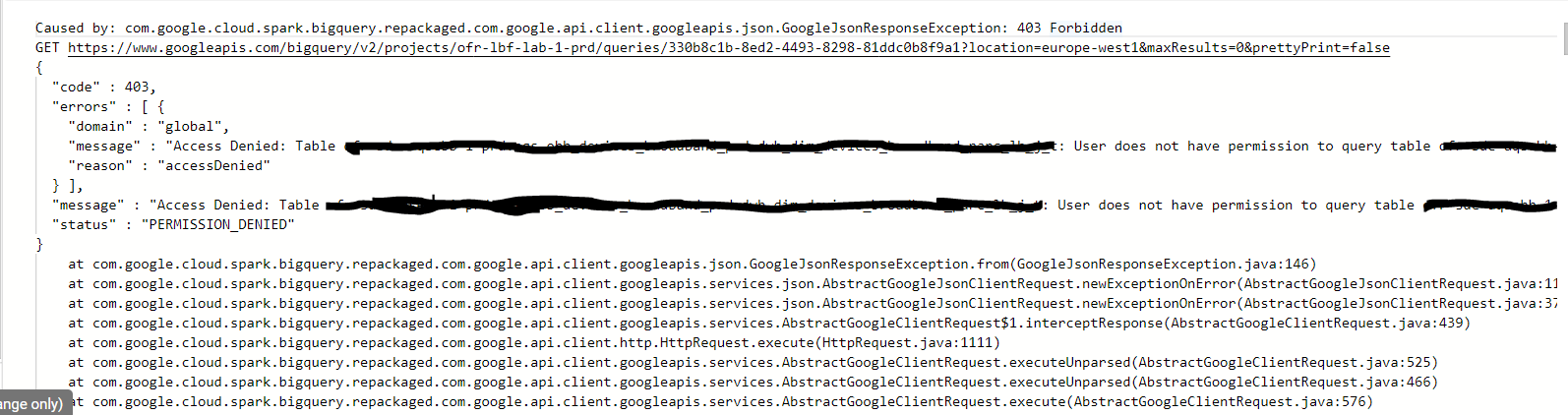 Table access denied when running a simple serverless spark scala job · Issue #791 ...