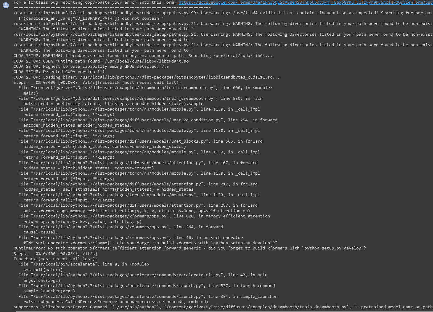 Start DreamBooth Error - google colab · Issue #16 · TheLastBen/fast-stable-diffusion · GitHub