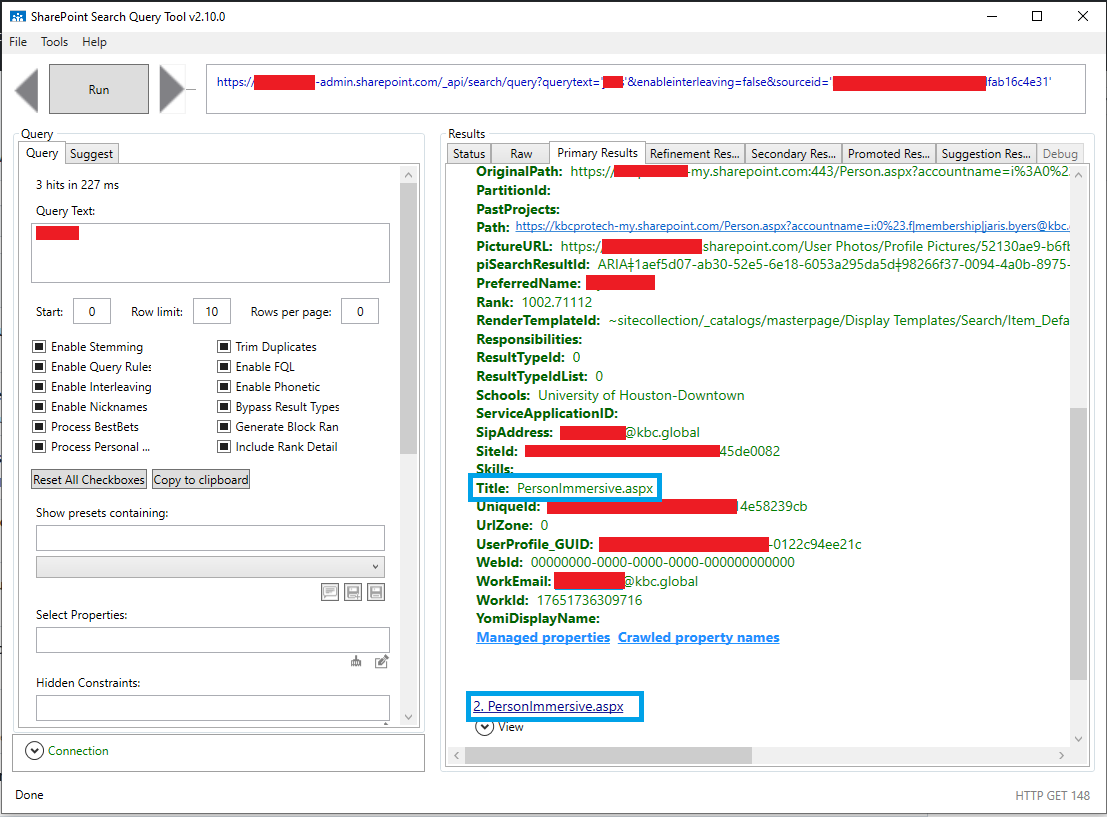 Search Query Tool - PersonImmersive.aspx · Issue #331 · pnp/PnP-Tools · GitHub