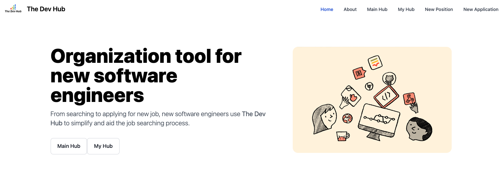 GitHub - the-dev-hub-project/front-end: Organization tool for job searching