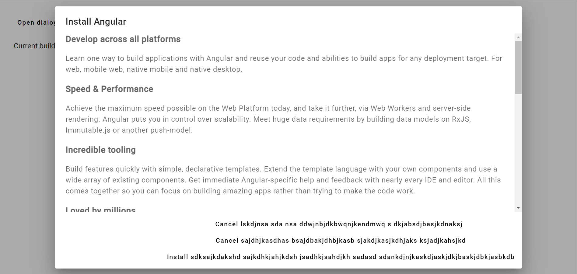 Bugdialog Footer Not Reachable In Small Screen Size · Issue 27502 · Angularcomponents · Github