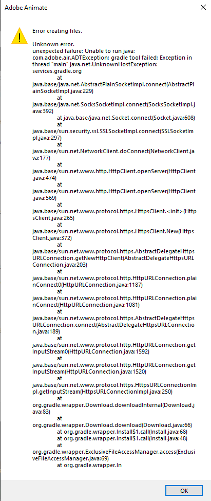 Unable to create apk file · Issue #2662 · airsdk/Adobe-Runtime-Support · GitHub