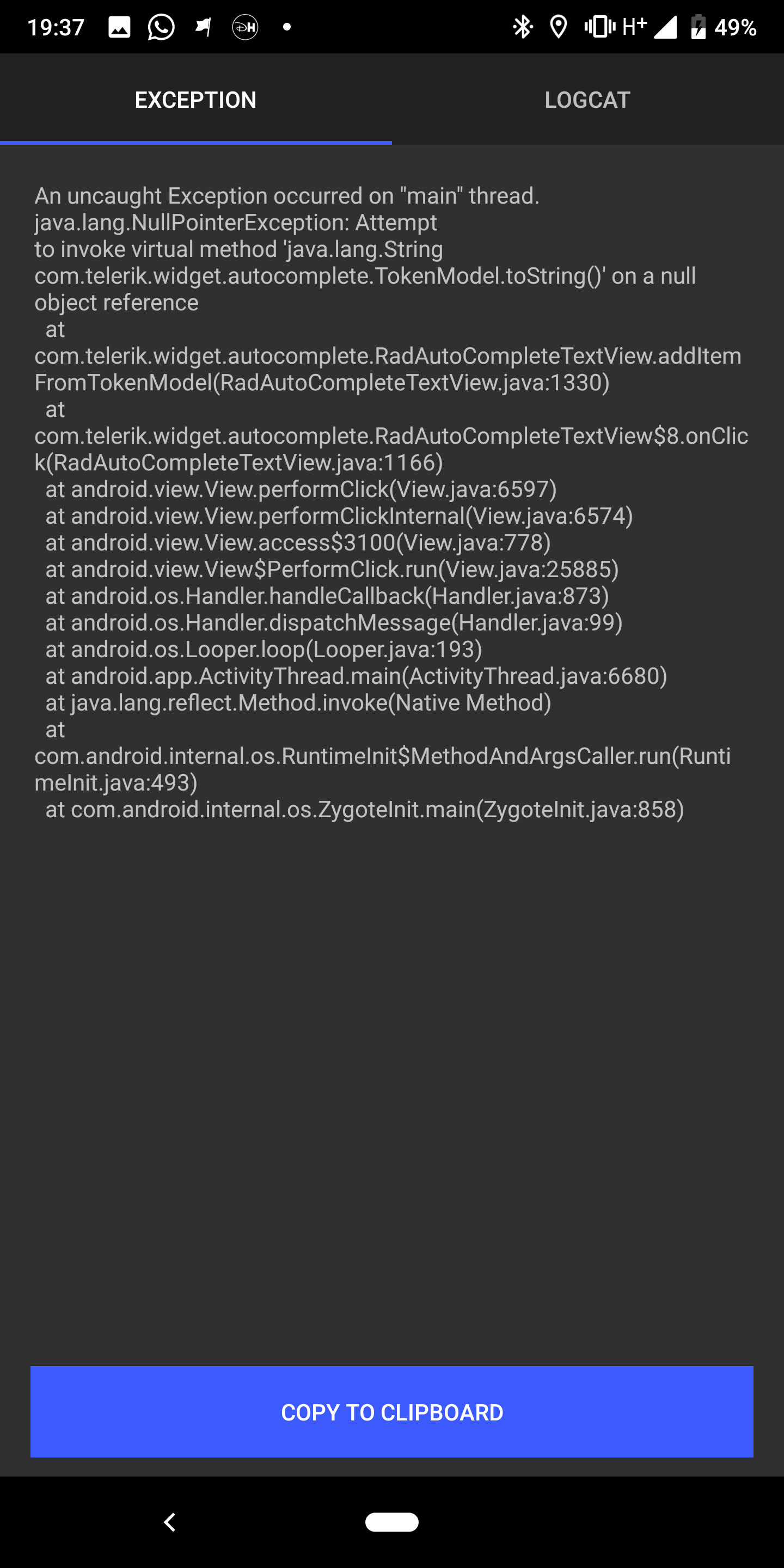 RadAutocompleteTextView fetch async data - when i call resolve() or reject() I see the loader ...