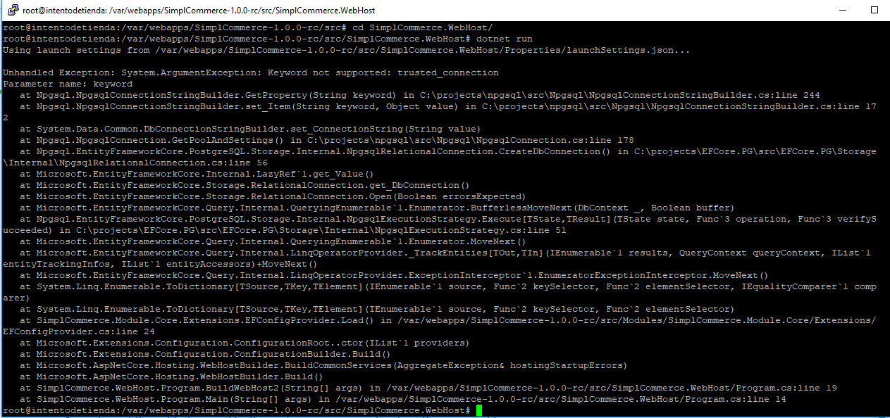 error MSB3073: The command "npm run gulp-copy-modules -- --configurationName Debug" exited with ...