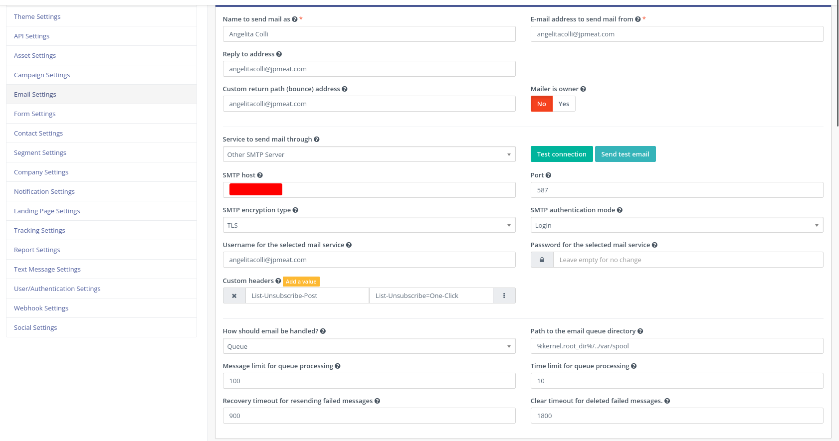 Email Sending Error When I Configuring Monitored Inbox Settings · Issue