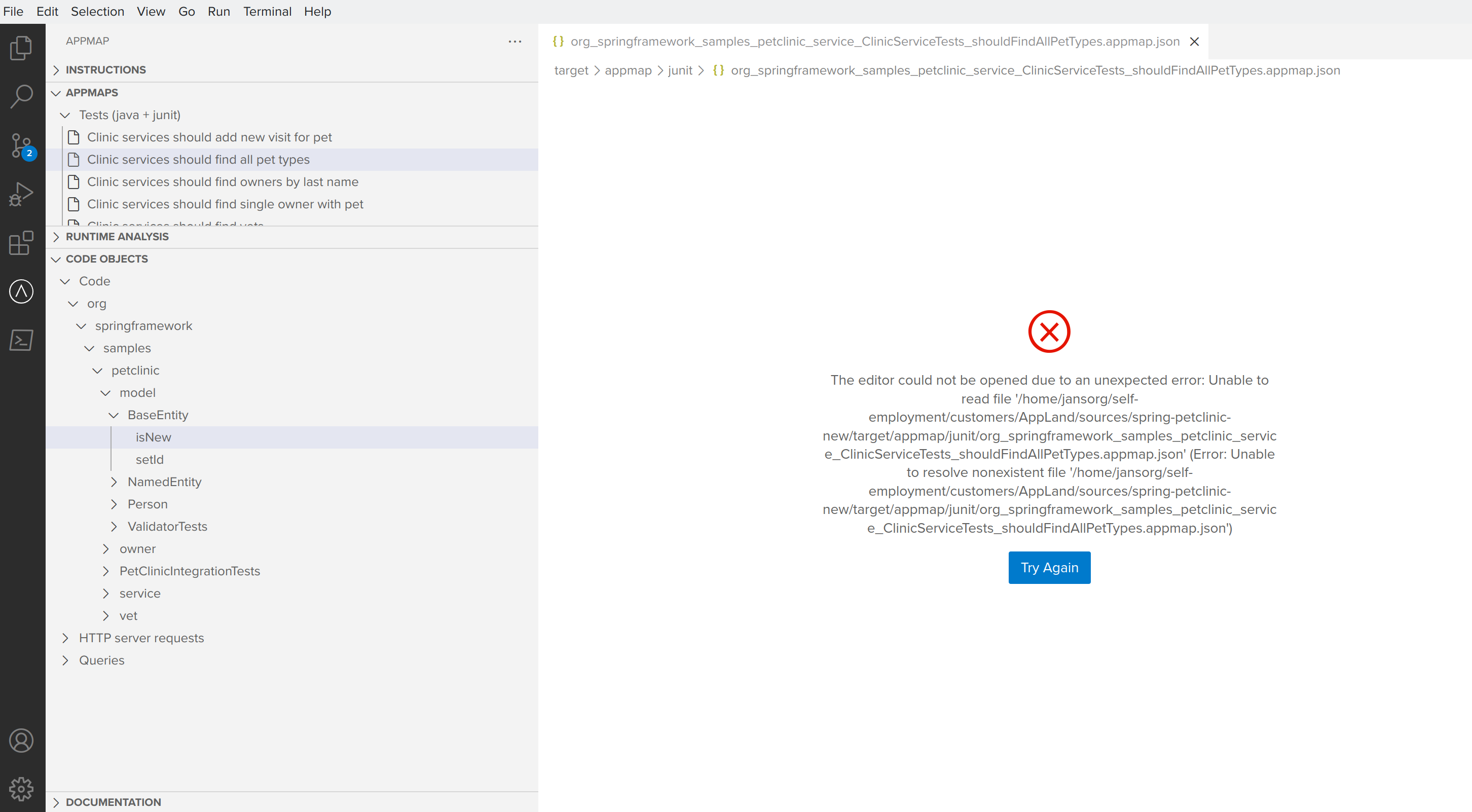 External Deletion Of Appmap Files Is Not Refreshing The Appmap Panels · Issue 632 · Getappmap
