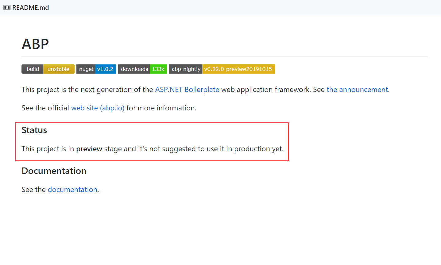 Readme doc should be updated · Issue #2013 · abpframework/abp · GitHub
