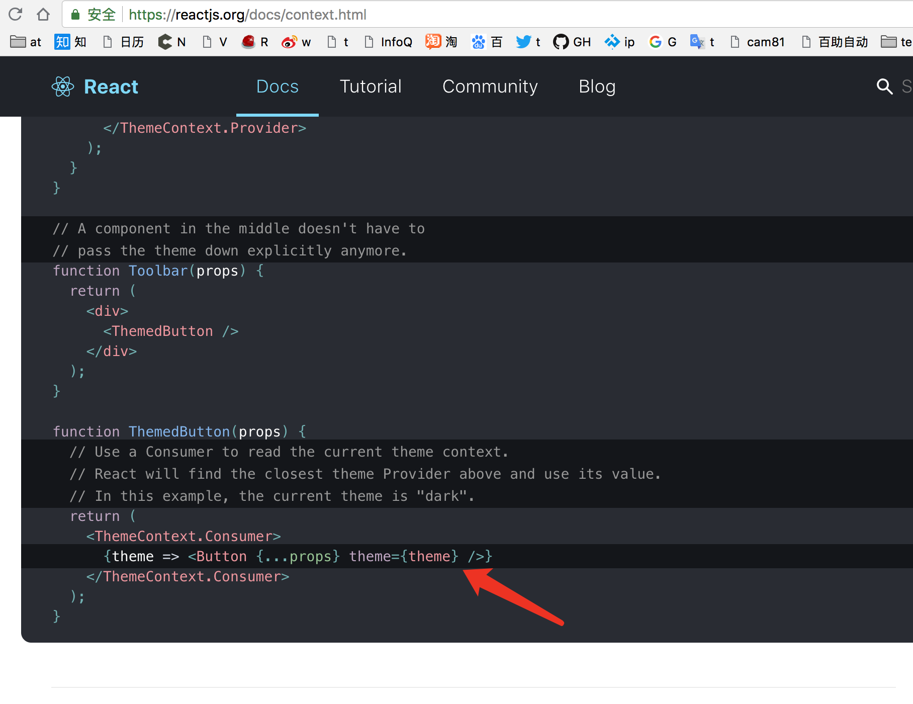 Wrong Code For Context Example · Issue 1140 · Reactjs React Dev · Github