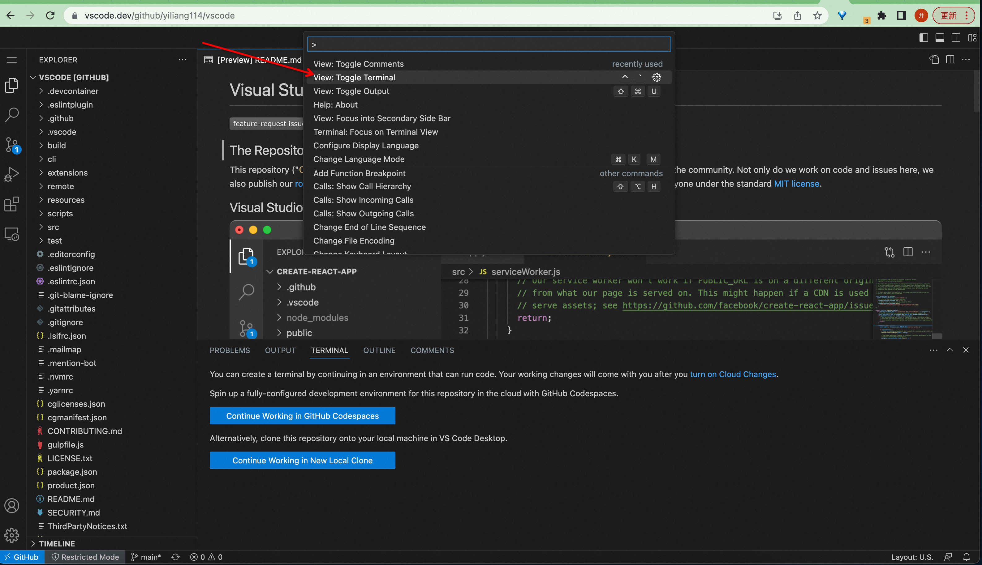 The Toggle Command of Webview can only open, but not close panel · Issue #182266 · microsoft ...