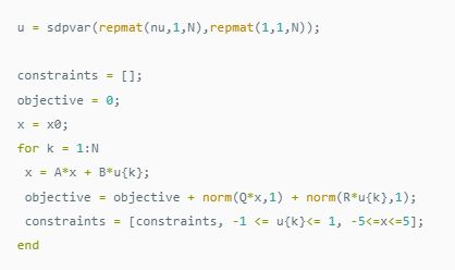 Convex optimization of an optimal control problem-error · yalmip YALMIP · Discussion #1186 · GitHub