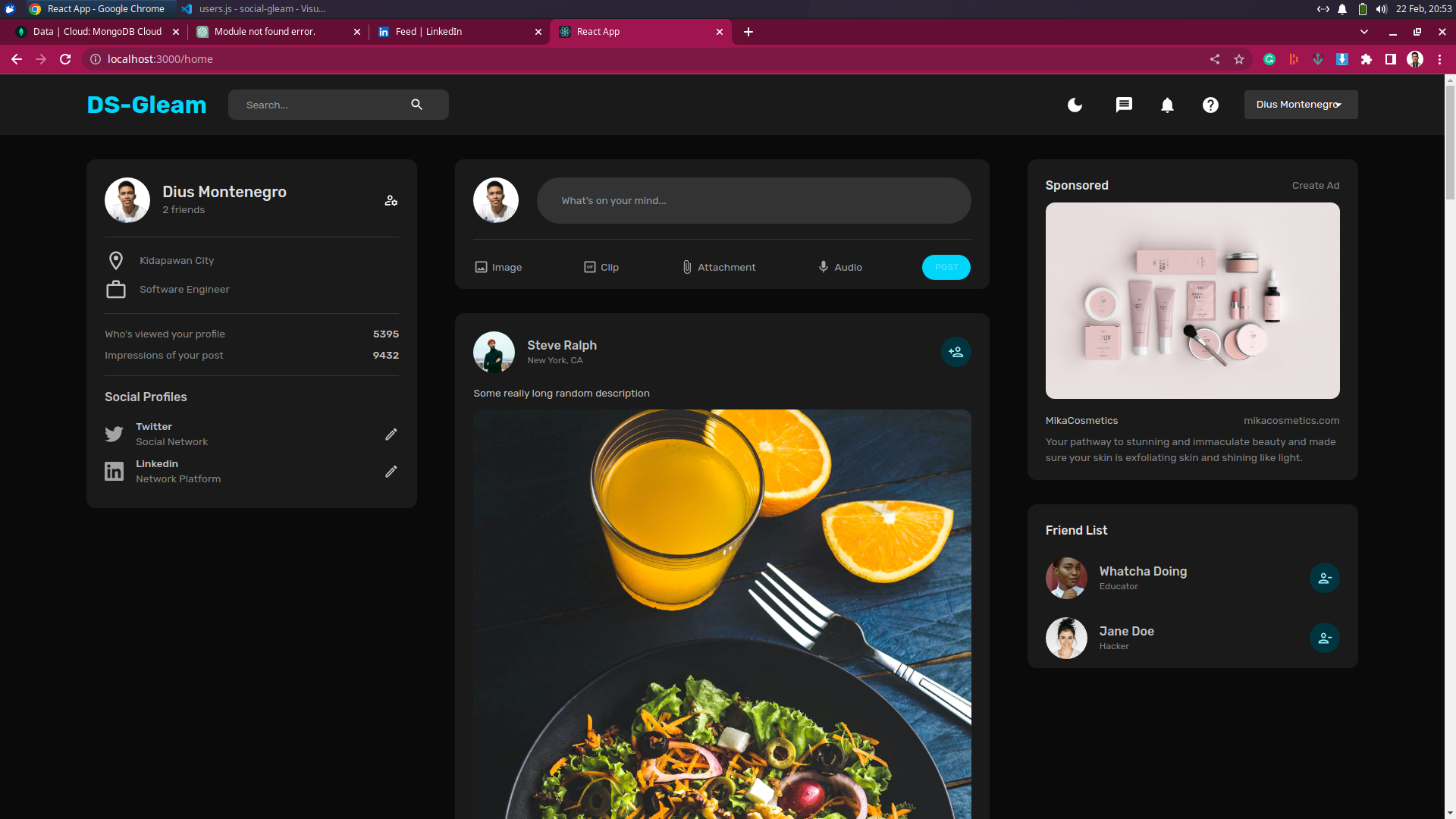 GitHub - DiusMontenegro/Project_Social-Gleam: DS-Gleam is a modern and intuitive social media ...