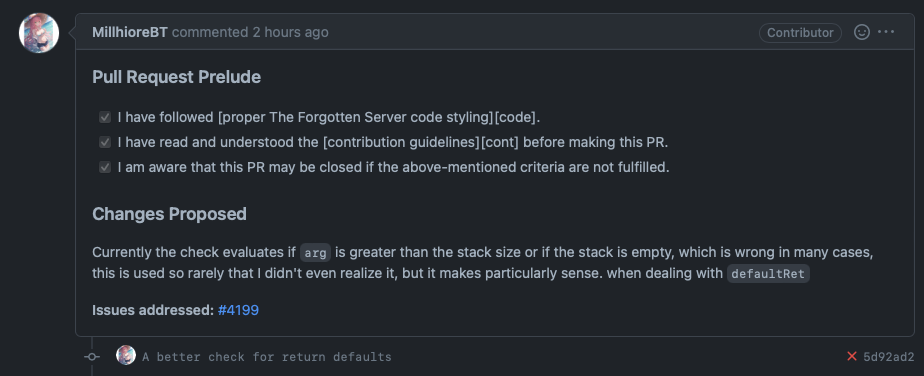 [Discussion] getNumber and getBoolean defaultRet · Issue #4199 · otland/forgottenserver · GitHub