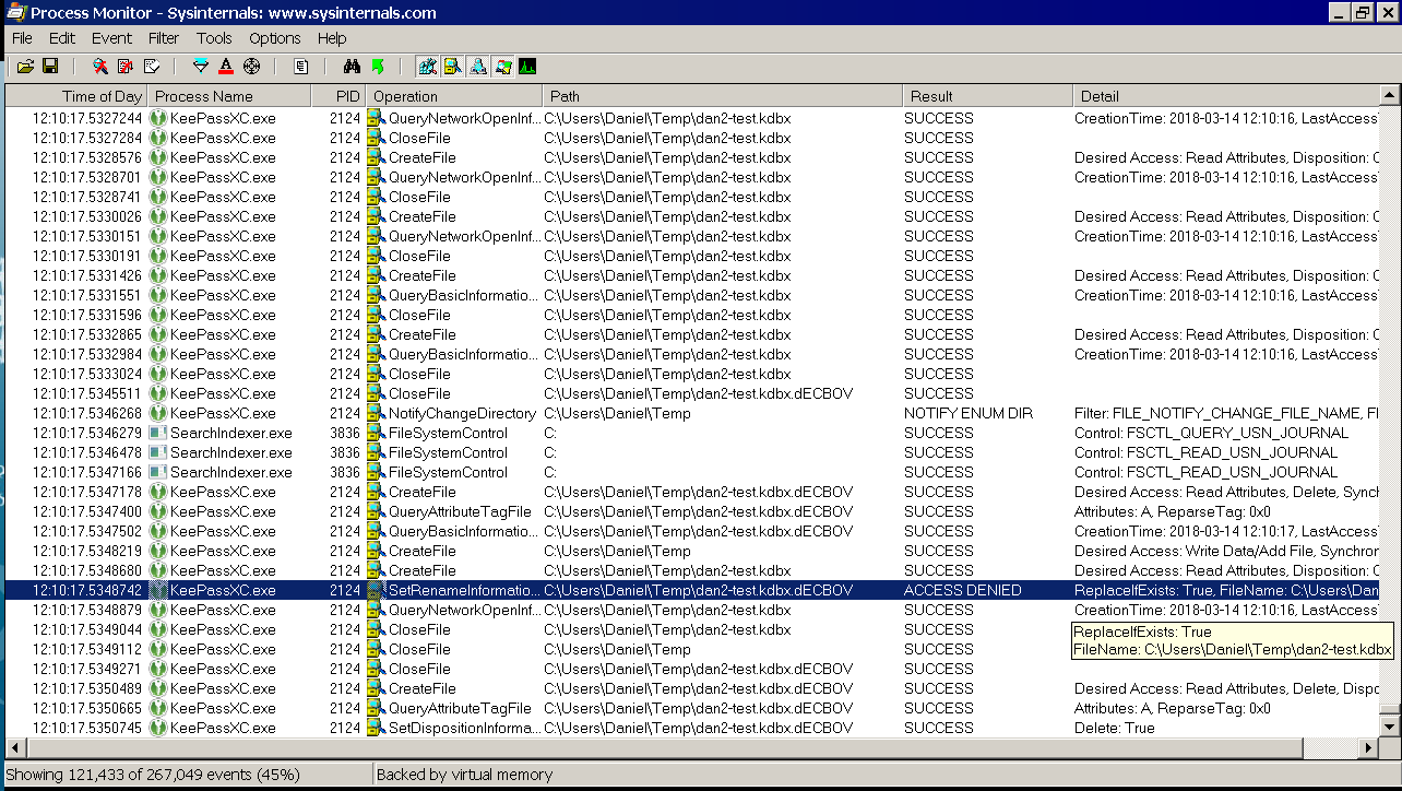 writing database failed - access denied · Issue #1717 · keepassxreboot/keepassxc · GitHub