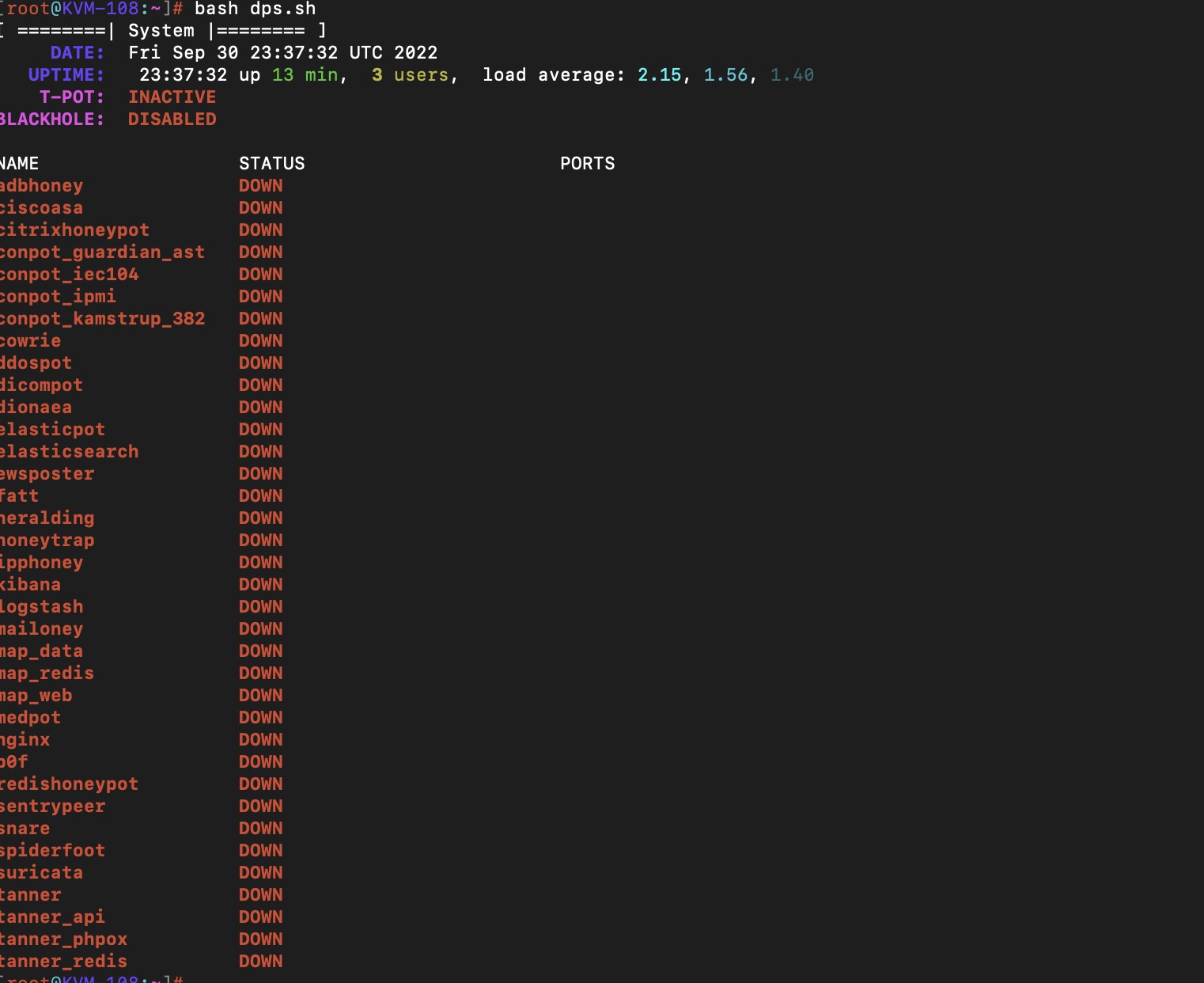 T-pot failing to start · Issue #1185 · telekom-security/tpotce · GitHub