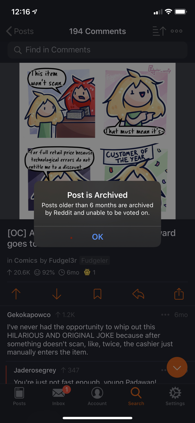 Upvoting a post or comment older than 6 months makes a popup · Issue #836 · christianselig ...