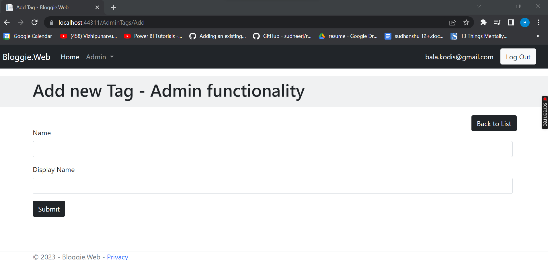 GitHub - bala-experiments/Bloggie
