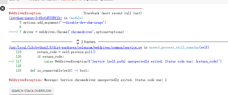 The Selenium in colab doesn't work · Issue #3389 · googlecolab ...