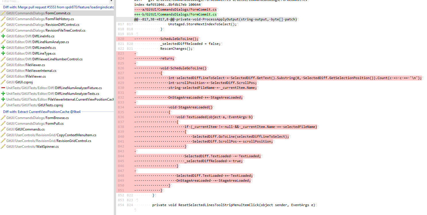 Diff viewer not redrawing correctly · Issue #5568 · gitextensions/gitextensions · GitHub