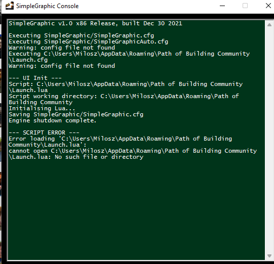 SCRIPTERROR --- No such file or directory · Issue #5122 · PathOfBuildingCommunity/PathOfBuilding ...