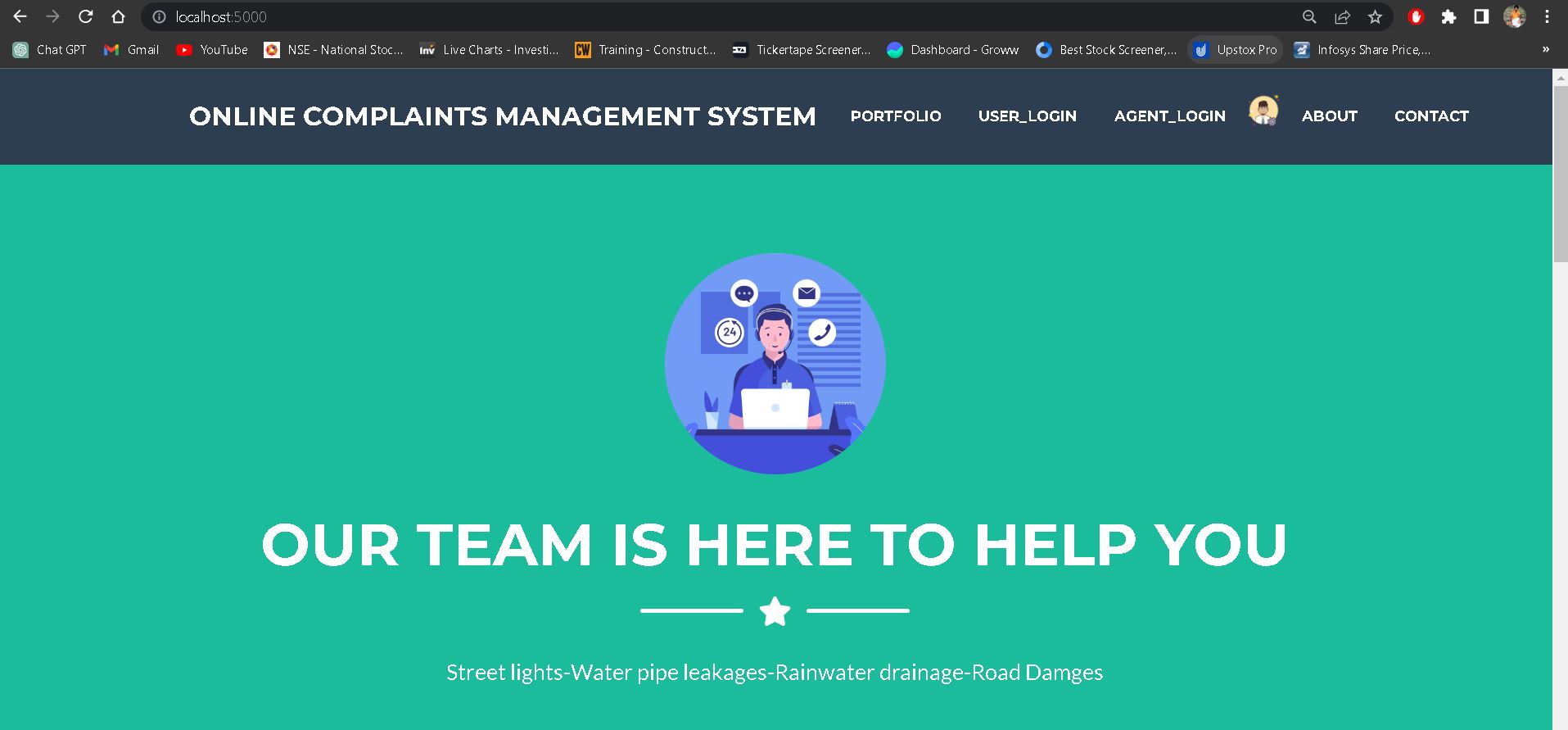 GitHub - TGajanan/Online-Complaint-Registration-and-Management-system-streetlight-water-pipe ...