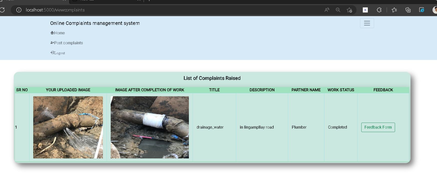 GitHub - TGajanan/Online-Complaint-Registration-and-Management-system-streetlight-water-pipe ...