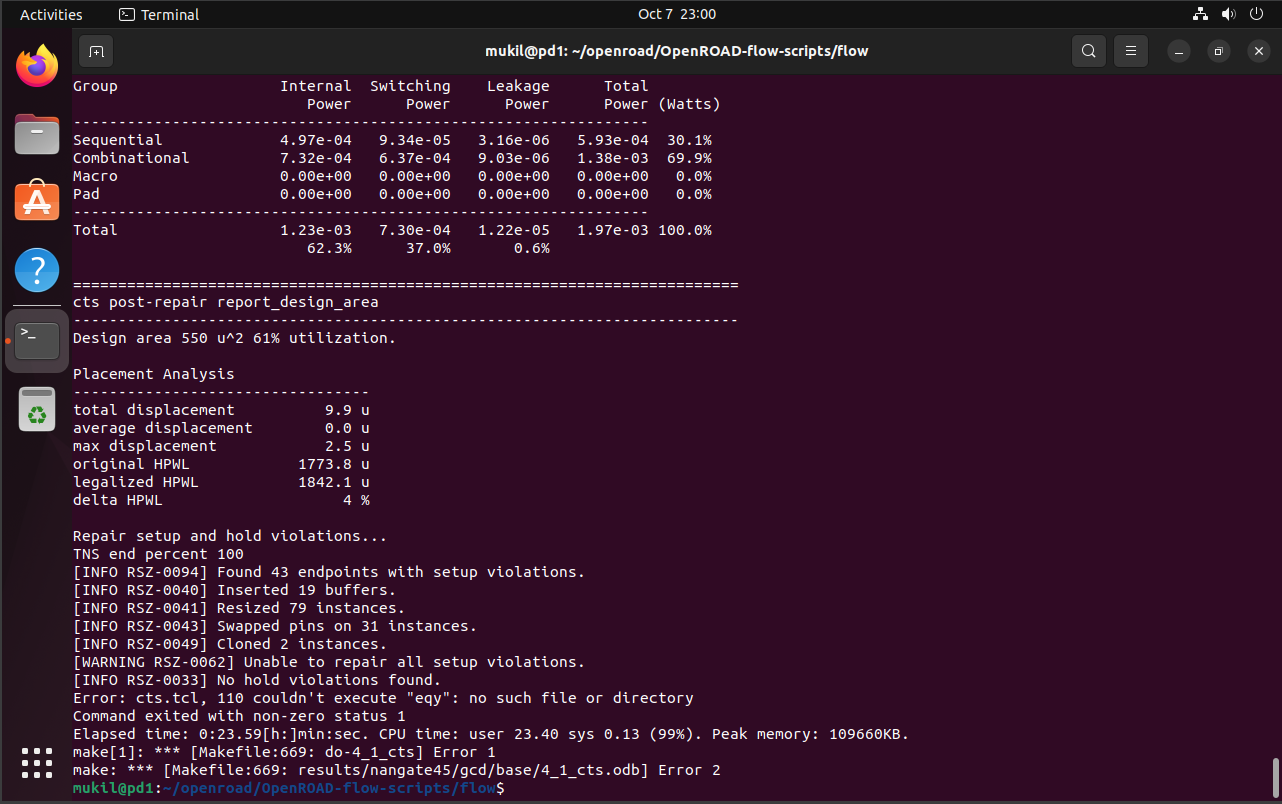 Error when verify installation · The-OpenROAD-Project OpenROAD-flow-scripts · Discussion #1534 ...