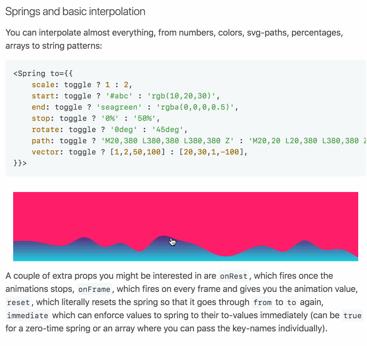 Suggestion: Documentation needs work · Issue #1 · pmndrs/react-spring · GitHub