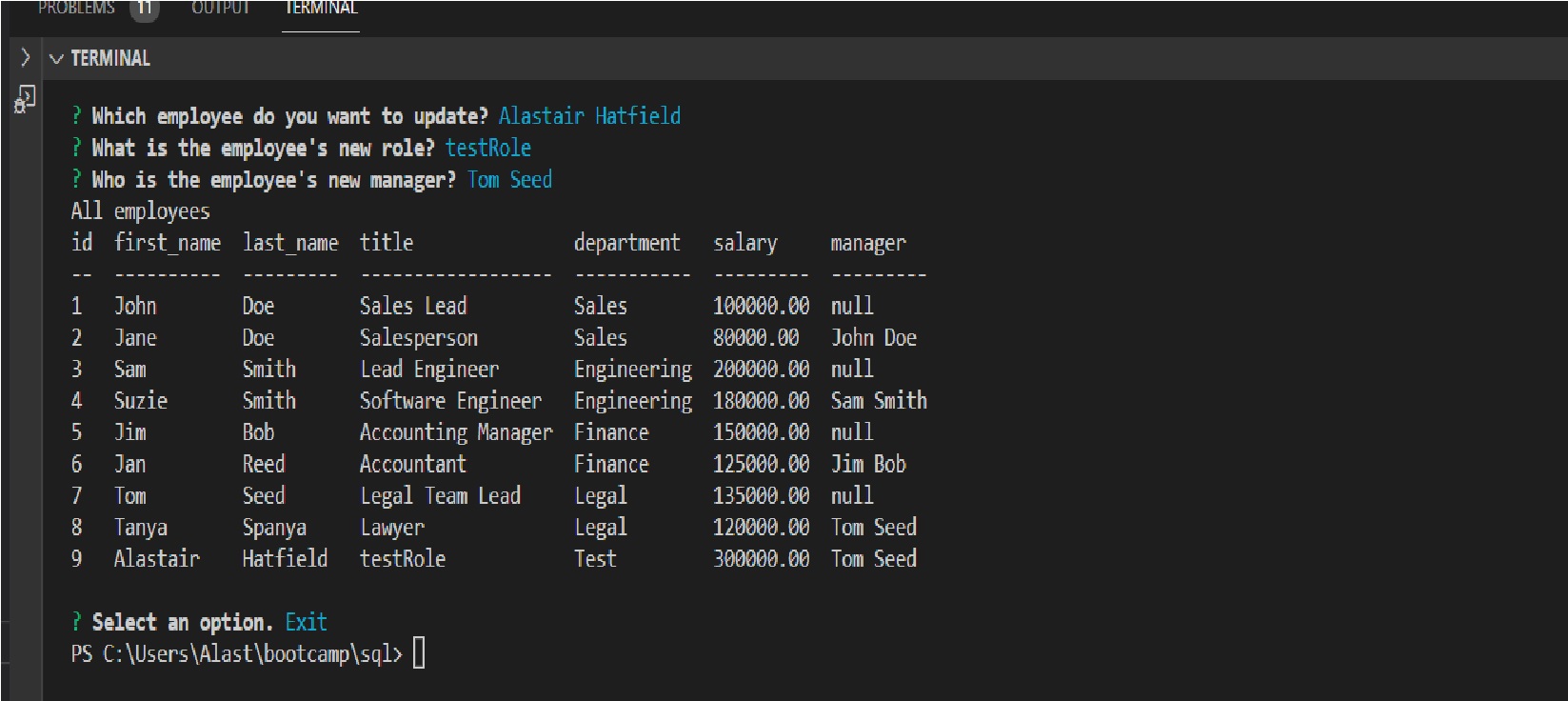 GitHub - AlastairHafield/Employee-Tracker-Alastair