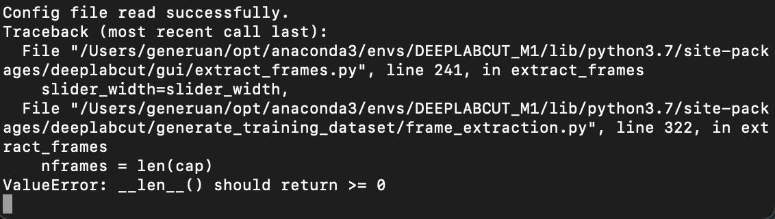 Valueerror Len Should Return 0 · Issue 2048 · Deeplabcut Deeplabcut · Github