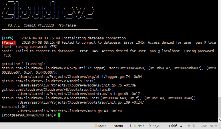 Liunx启动3.7.1报错 · Issue #1691 · cloudreve/cloudreve · GitHub