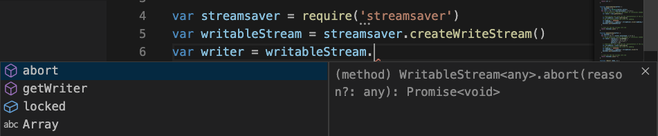 type definition request · Issue #160 · jimmywarting/StreamSaver.js · GitHub