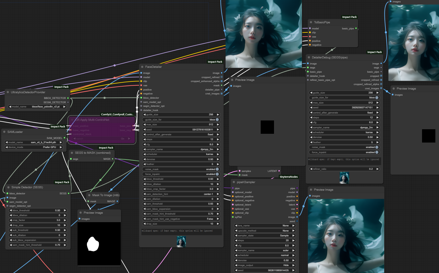 FaceDetailer use controlnet tile or dwopenpose not get the right position · Issue #245 ...