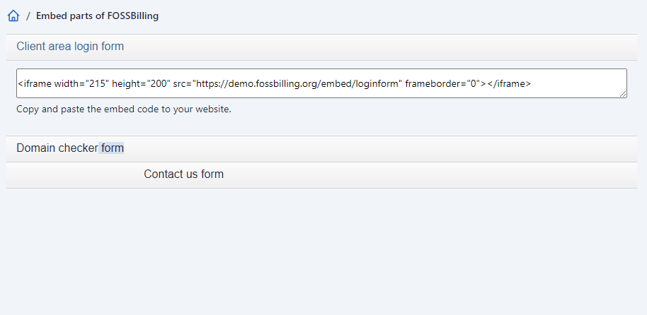 Improve Embed module design by shmshd · Pull Request #940 · FOSSBilling/FOSSBilling · GitHub