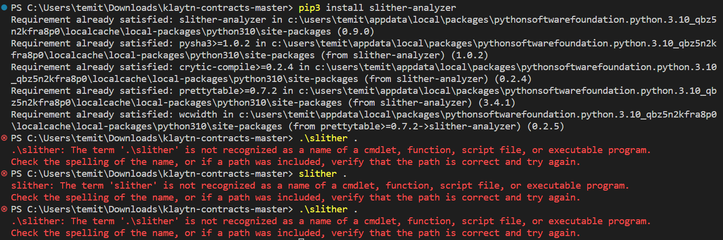 [Bug-Candidate]: Slither not working · Issue #1415 · crytic/slither · GitHub