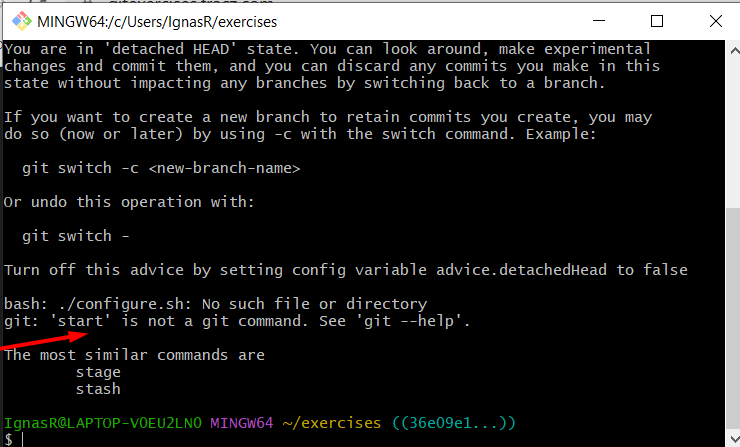 Git start Is Not A Git Command See git help Community Discussion 34857 GitHub